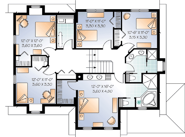 Plan 21882DR: Five Bedroom Traditional House Plan with Gambrel Roof