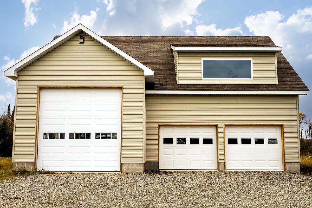 Two Bays Plus RV Storage - 21944DR | Architectural Designs - House Plans