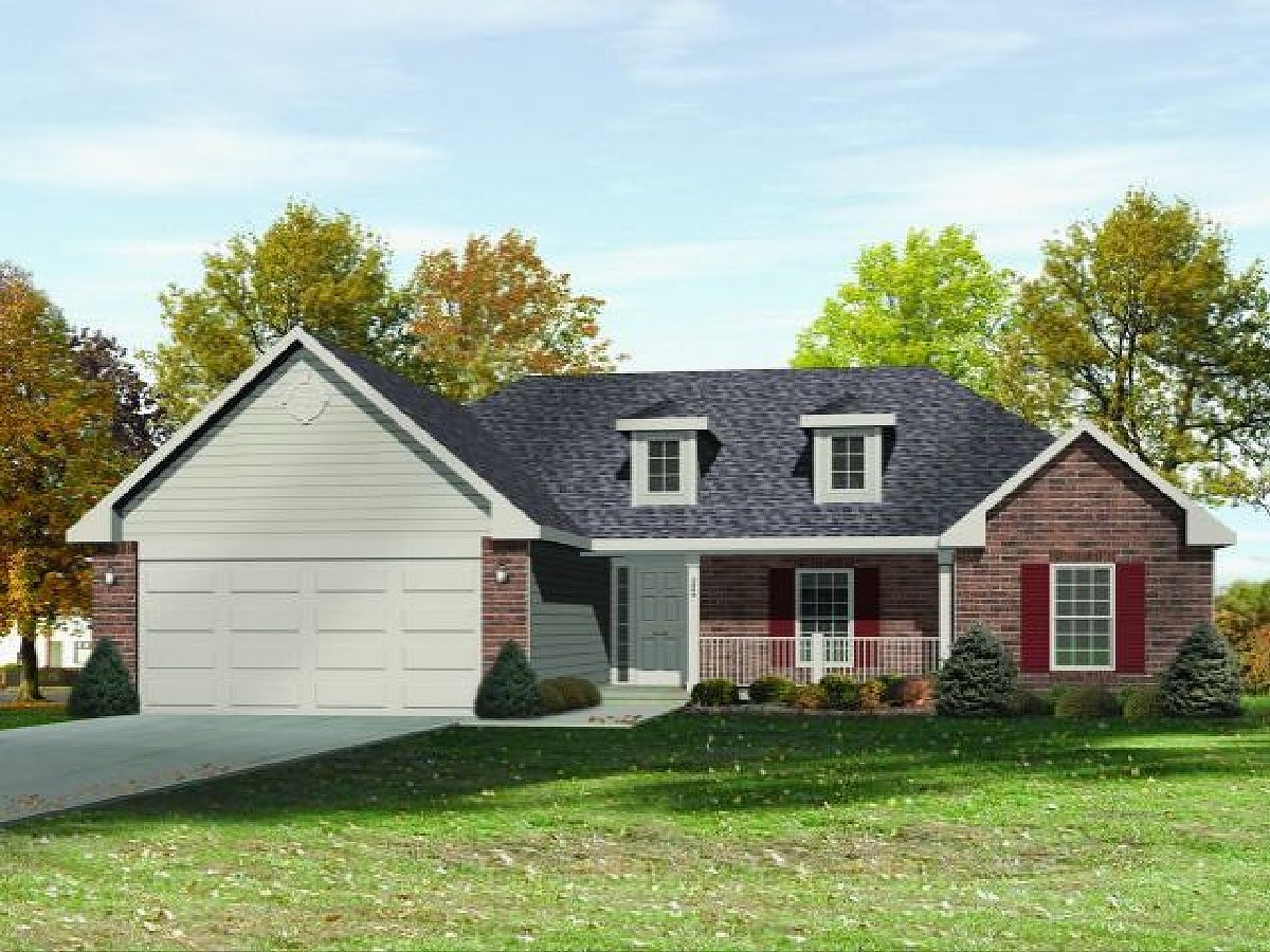 Plan 22044SL: Cheerful Ranch House Plan