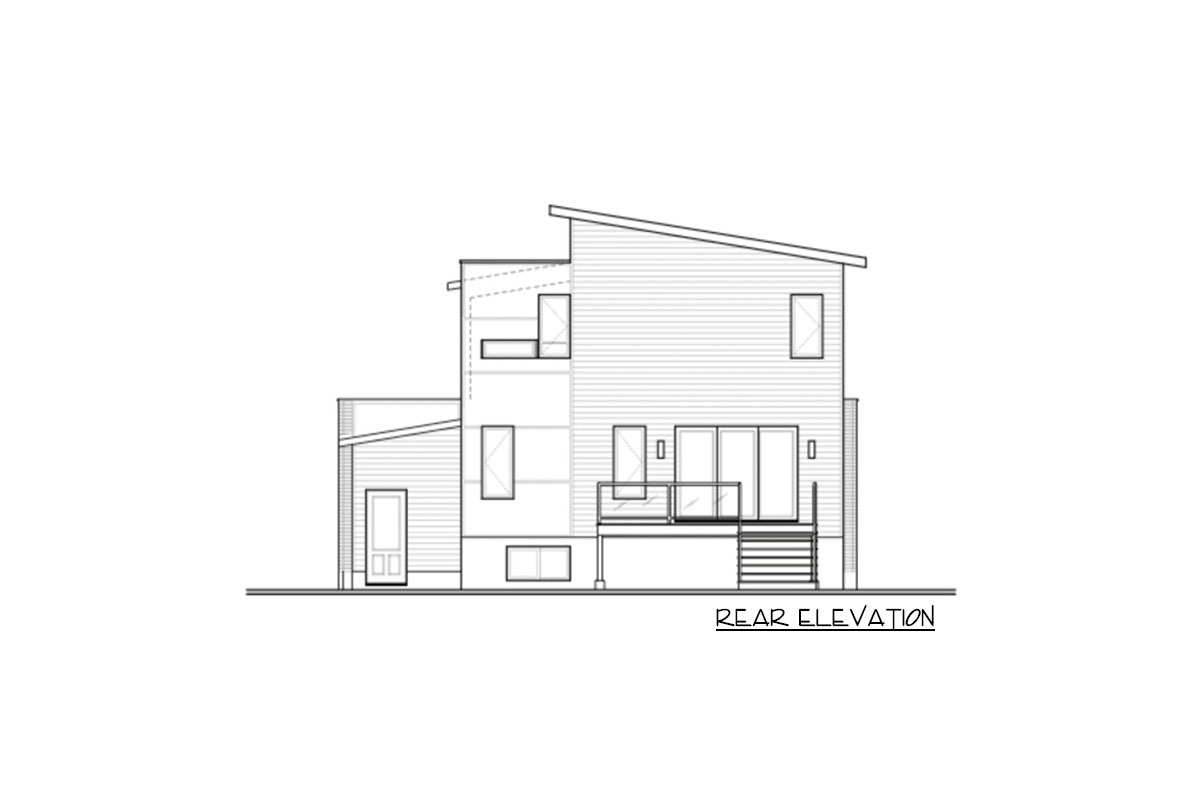 Contemporary House Plan with Sunken Foyer - 22392DR | Architectural ...