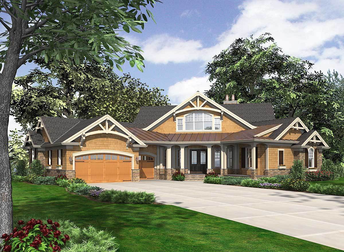 Dramatic Craftsman House Plan - 23252JD | Architectural Designs - House ...