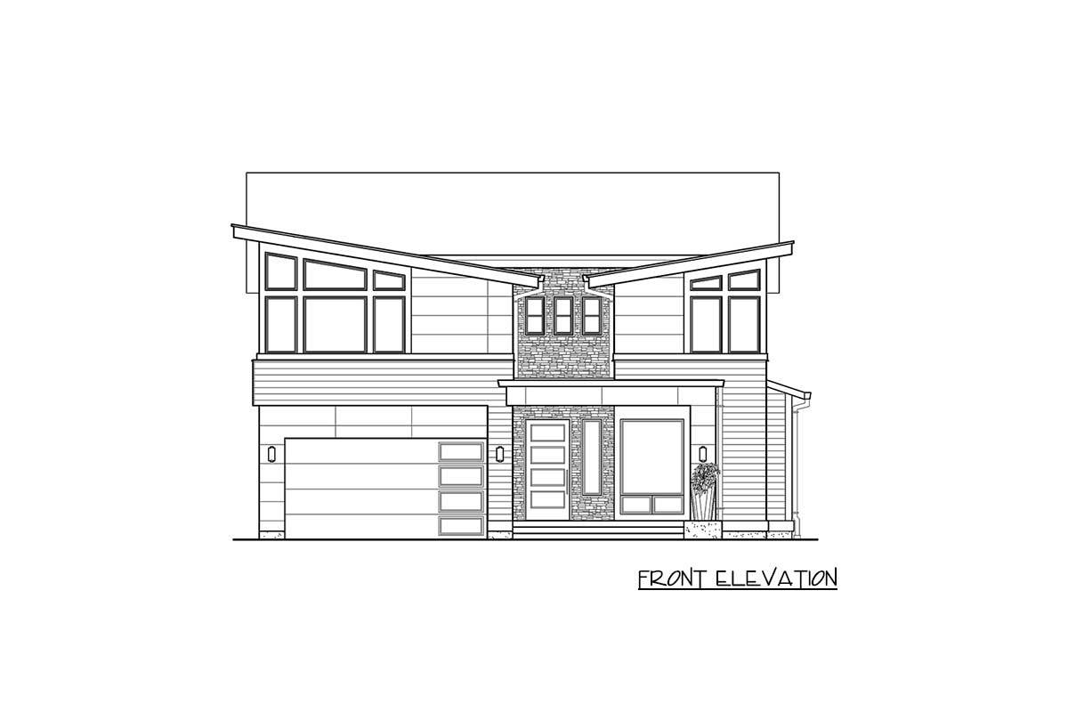 4 Bed Modern Home With Angular Roofline - 23572JD | Architectural ...