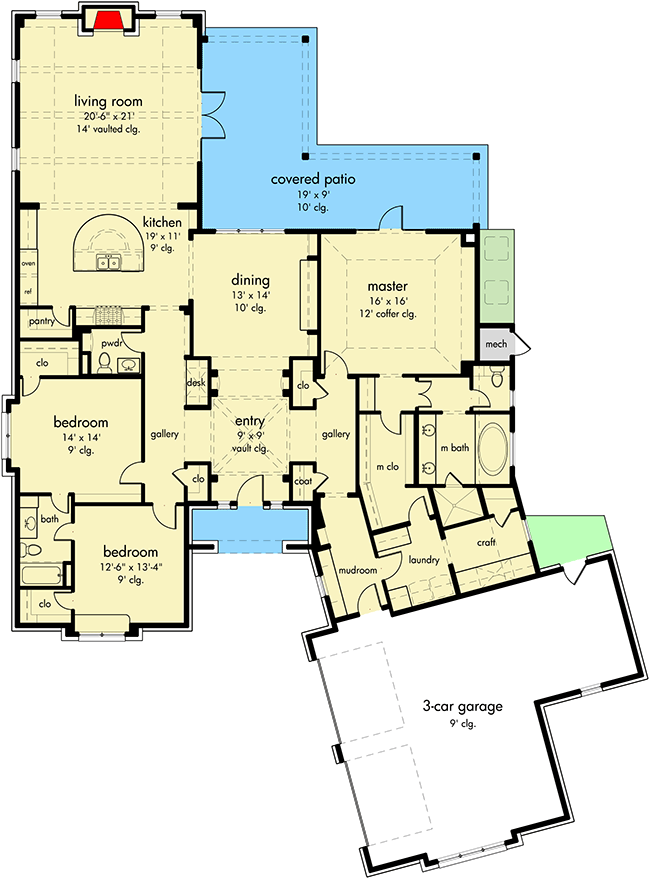 French Courtyard House Plans