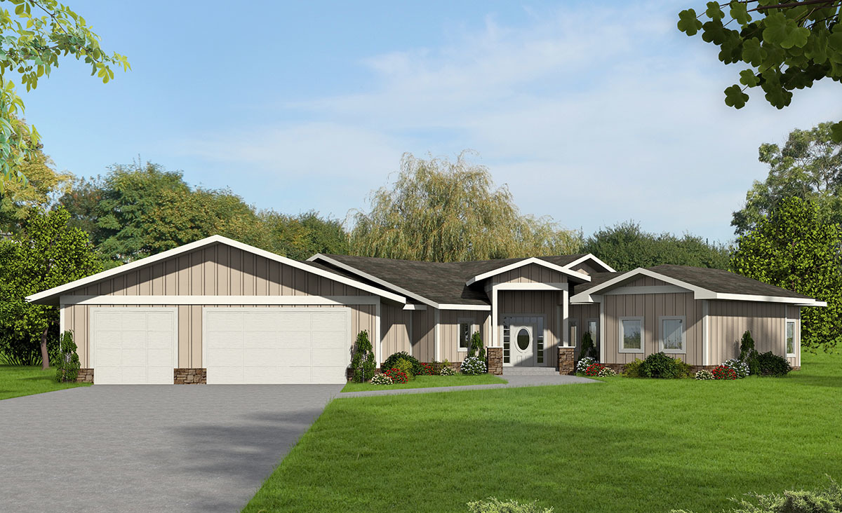 Exciting Ranch House Plan - 35524GH | Architectural Designs - House Plans