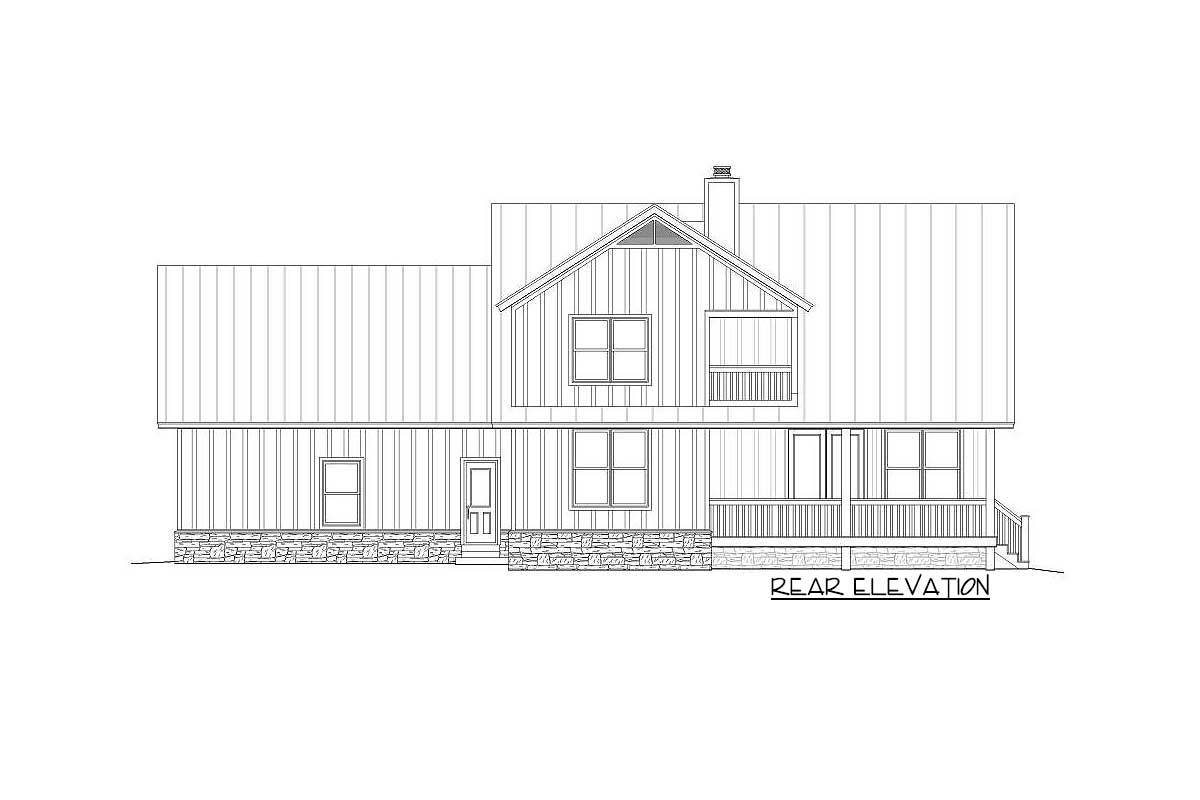 Backwoods 3-Bed House Plan with Attached 2-Car Garage - 68430VR ...