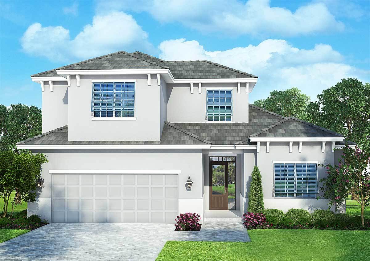 Two-Story Florida House Plan with 4-5 Bedrooms - 33179ZR ...