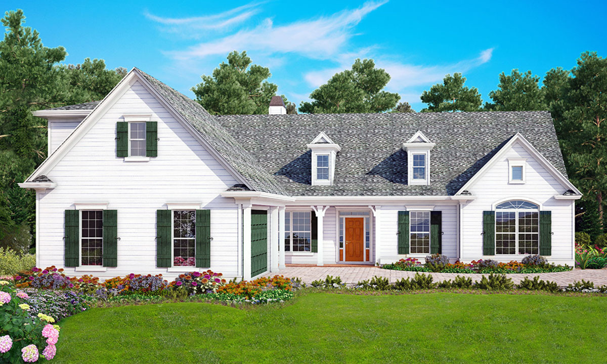 3 Bed Southern Country Style with 2-Sided Fireplace - 25611GE ...