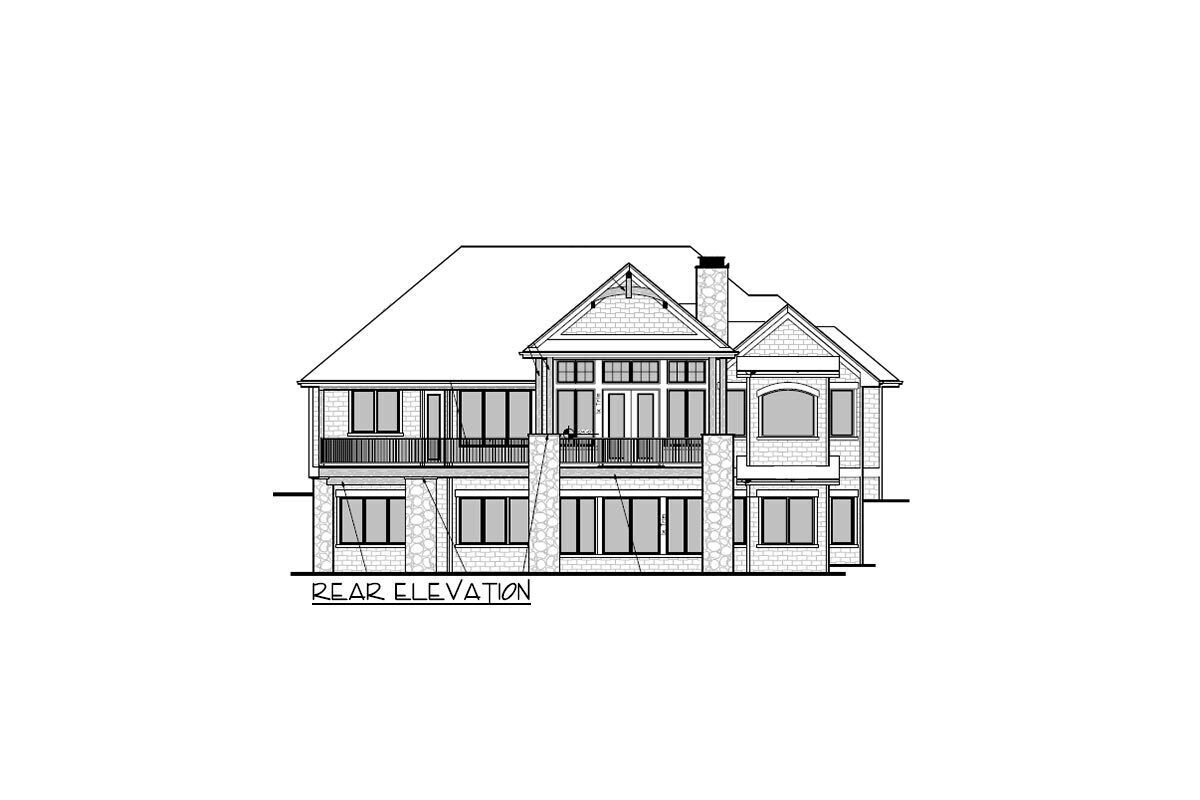 Craftsman House Plan with Dramatic Views In Back - 95034RW ...