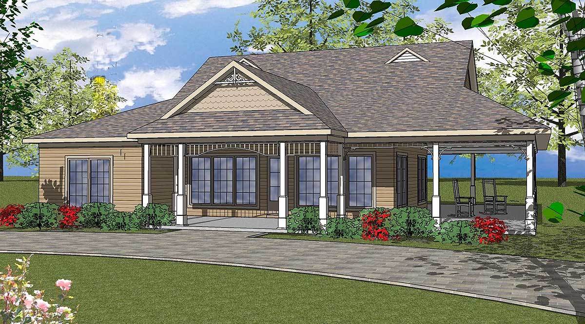 Graceful Southern Cottage - 530009UKD | Architectural Designs - House Plans