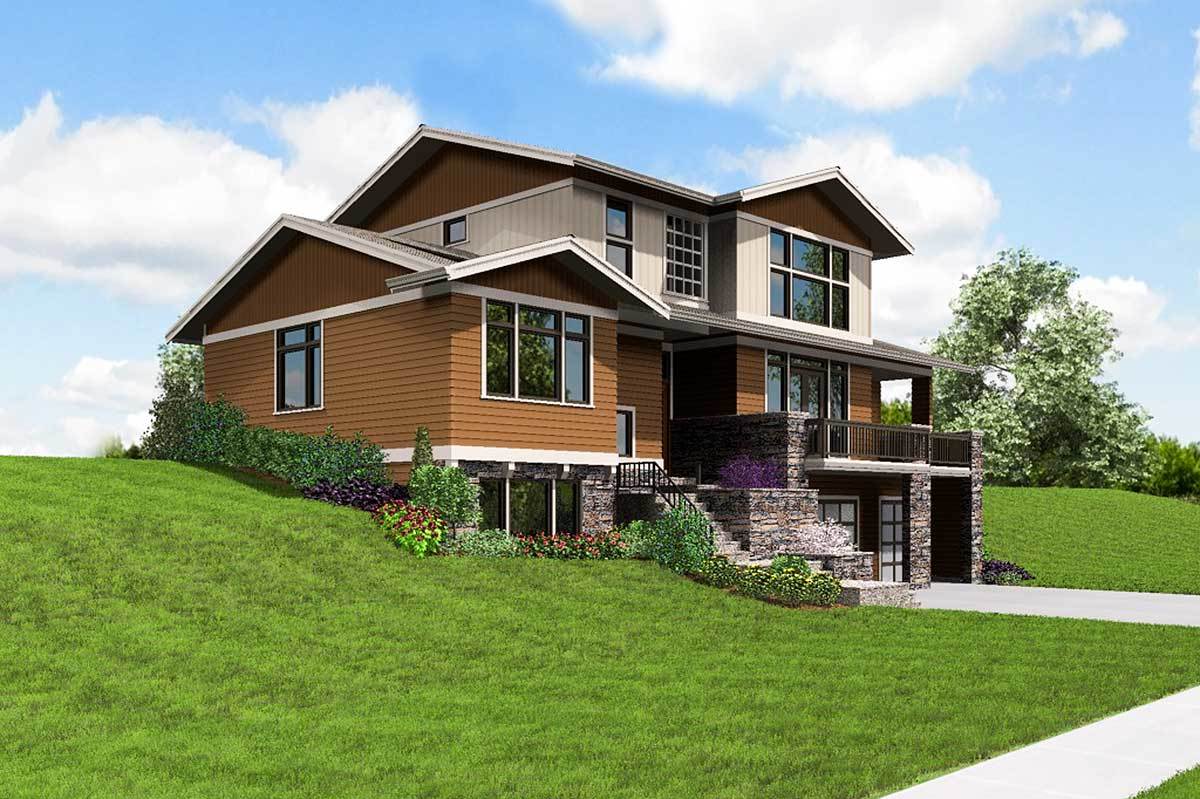 Northwest House Plan with Drive-Under Garage - 69649AM | Architectural ...