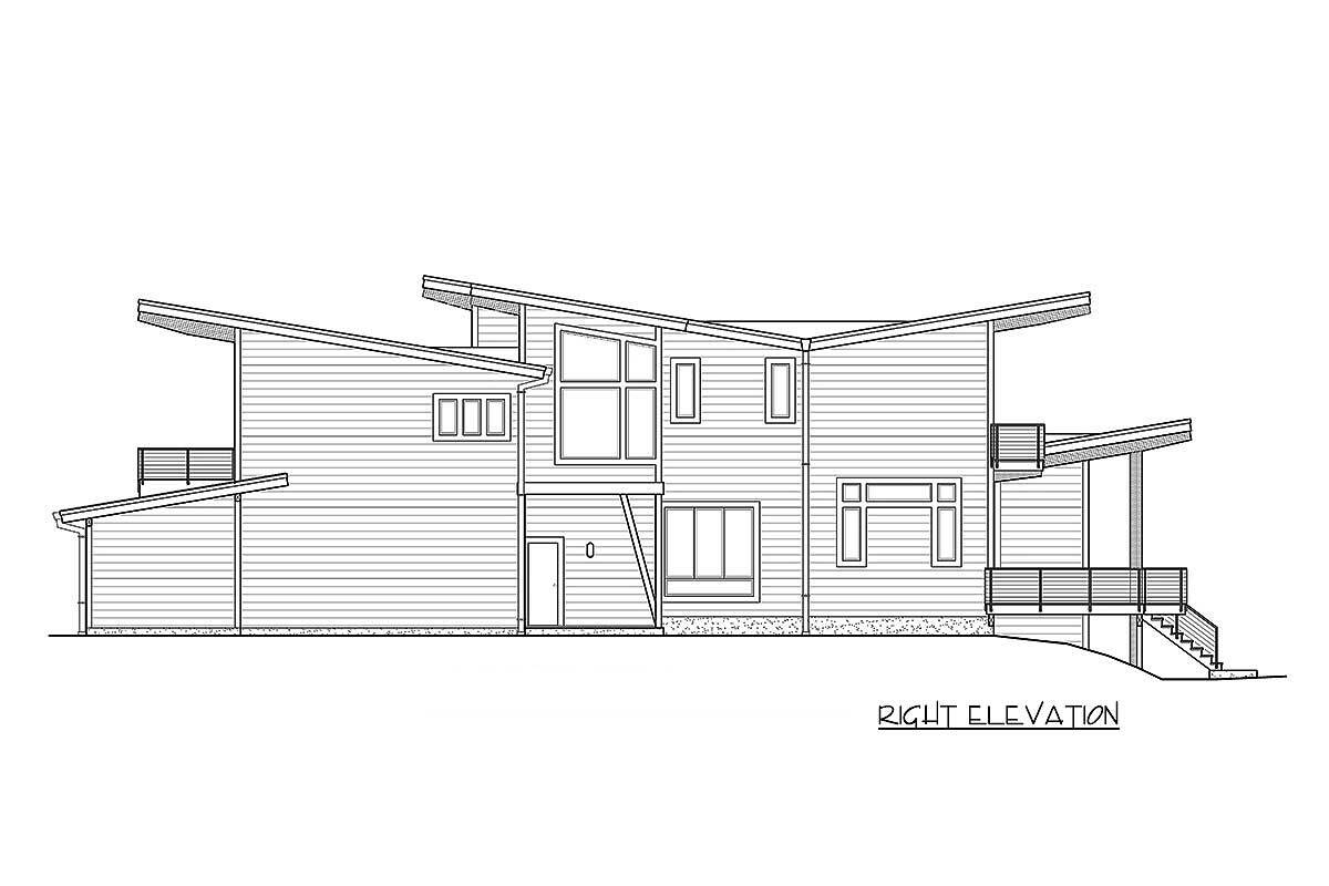 4 Bed Modern House Plan with Dramatic Vaulted Interior Spaces - 23673JD ...