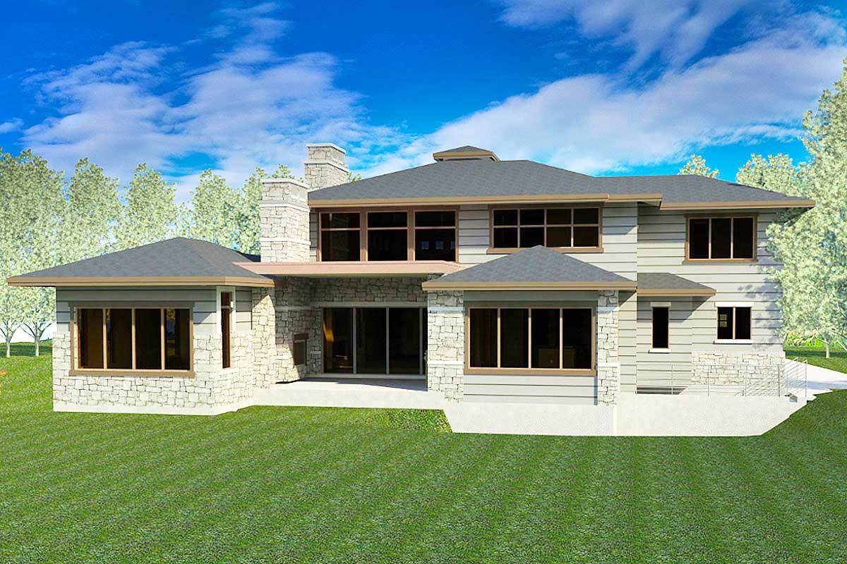 Seven Bedroom Luxury Modern House Planwith Two Laundry Rooms - 290027IY ...