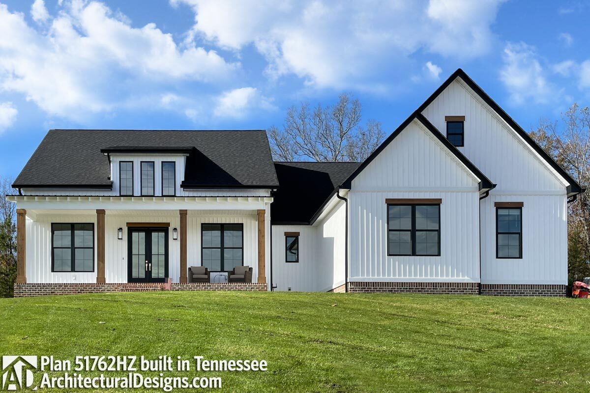 Budget Friendly Modern Farmhouse Plan with Bonus Room - 51762HZ ...