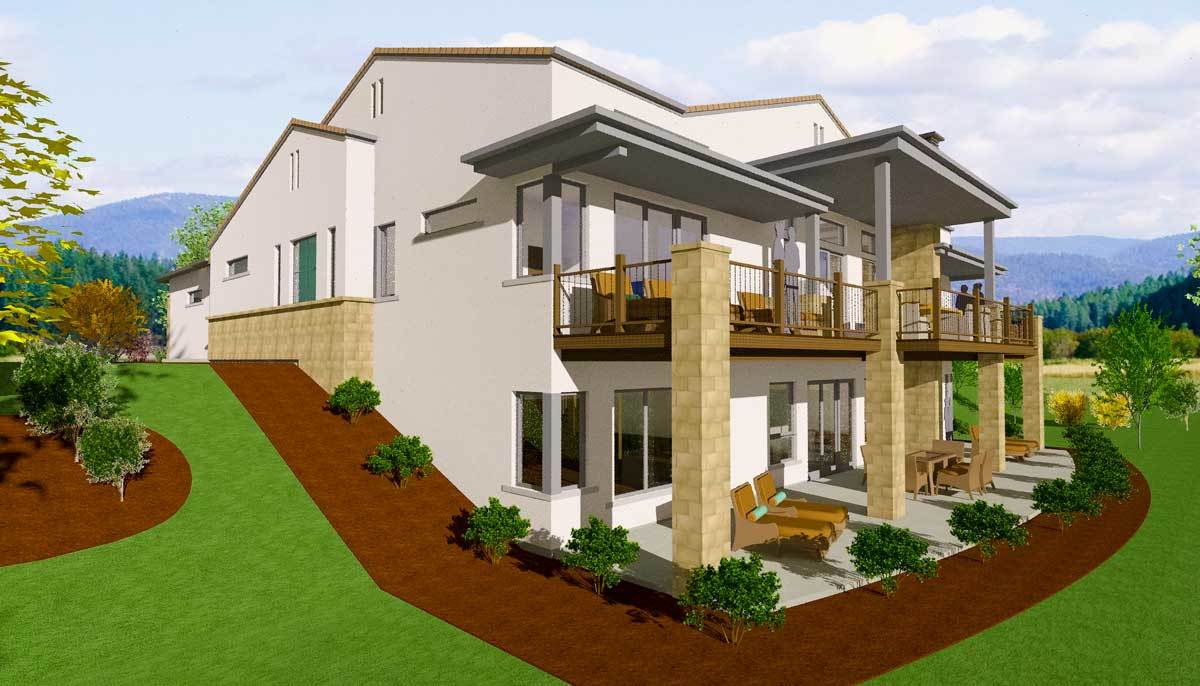 Contemporary House Plan with Optional Finished Lower Level - 64436SC ...