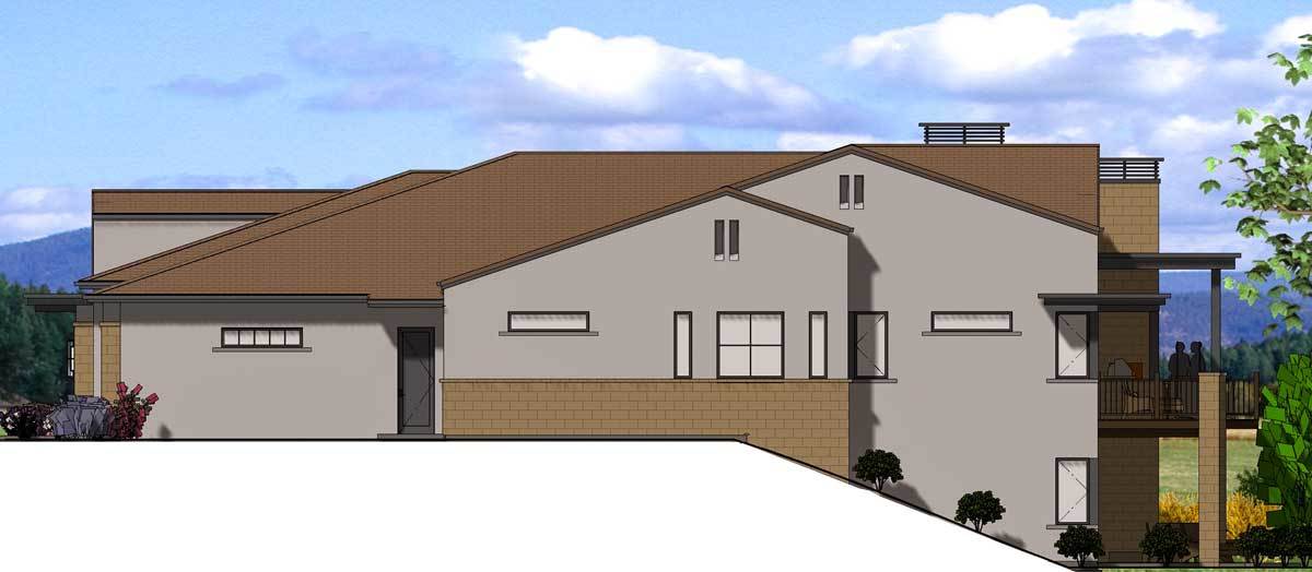 Contemporary House Plan with Optional Finished Lower Level - 64436SC ...