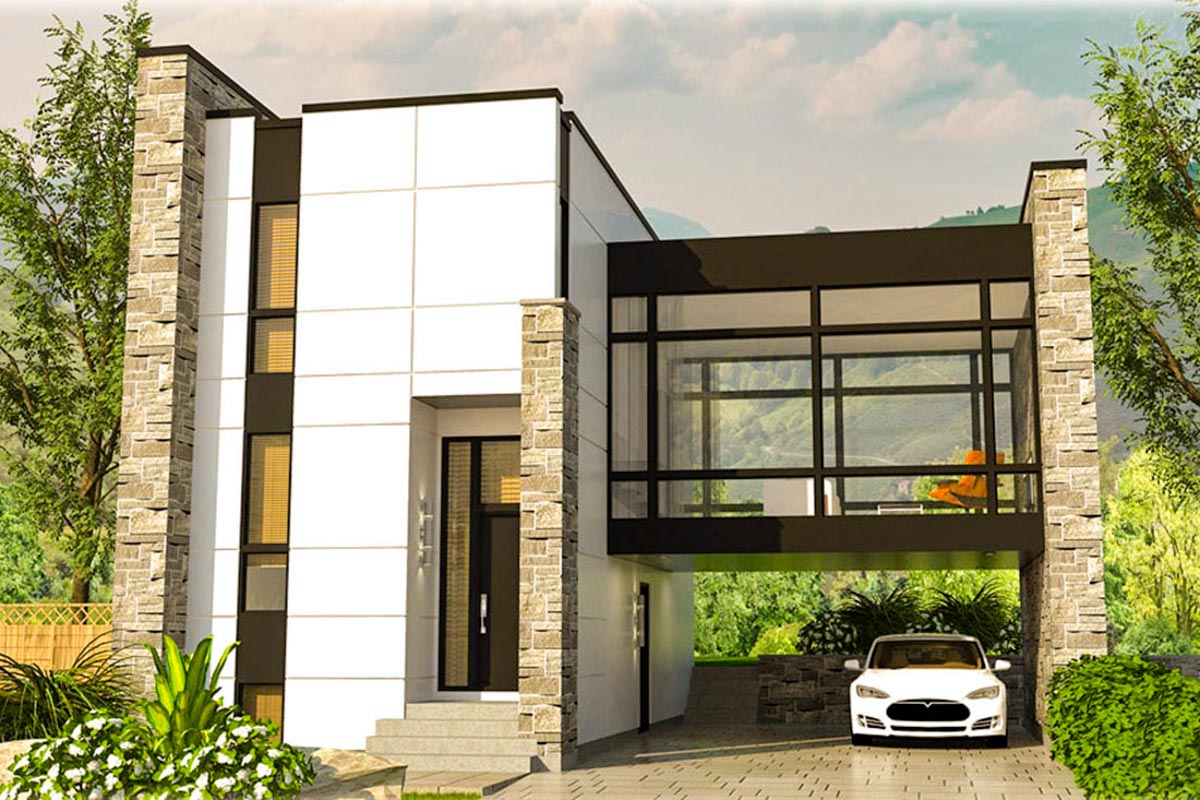 Plan 90300PD: Striking Modern House Plan
