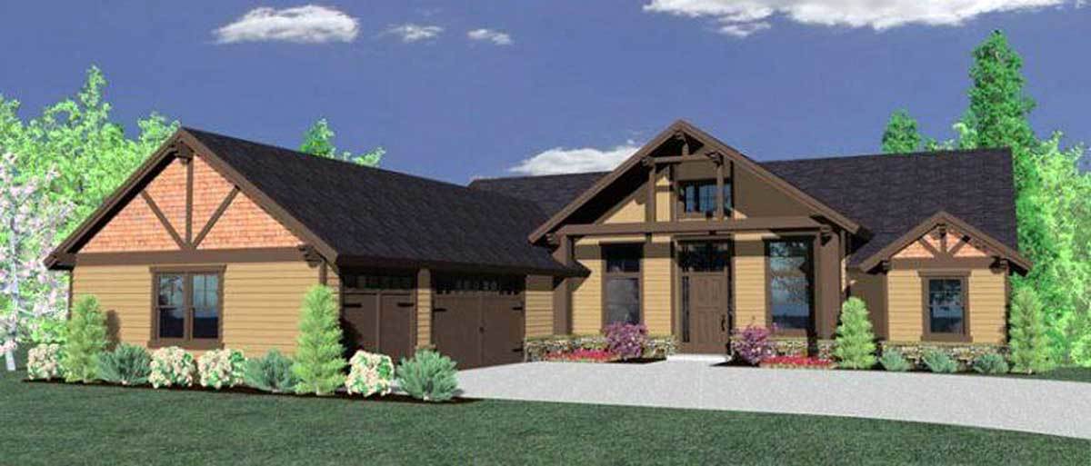 Lodge Style Mountain House Plan - 85201MS | Architectural Designs ...