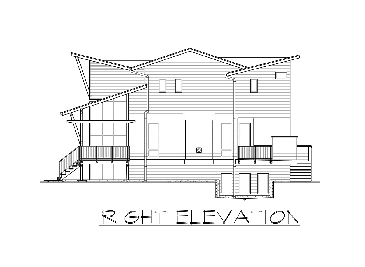 Modern House Drawing Design