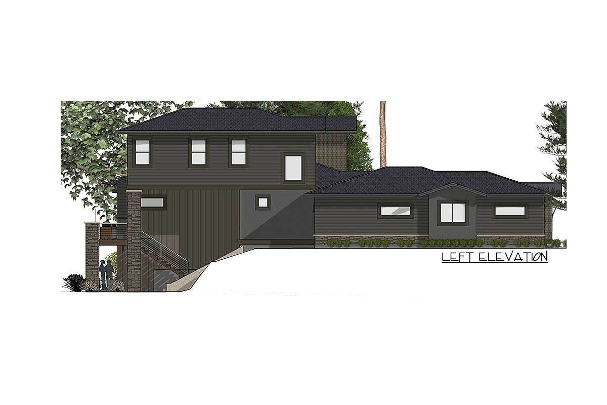 House Plan for a Rear Sloping Lot - 64452SC | Architectural Designs ...