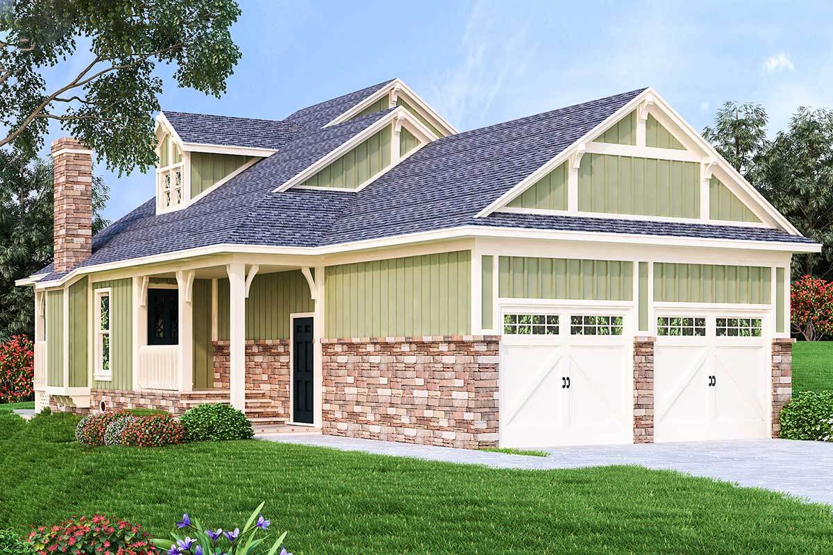 Cozy Cottage with Balcony Bedroom - 55193BR | Architectural Designs ...