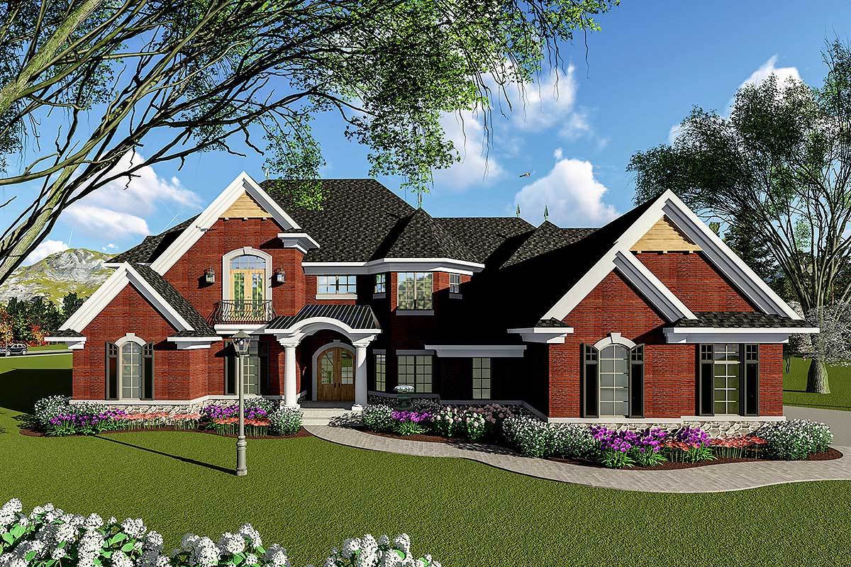 Luxurious Traditional House Plan with Circular Dining Room - 890066AH ...