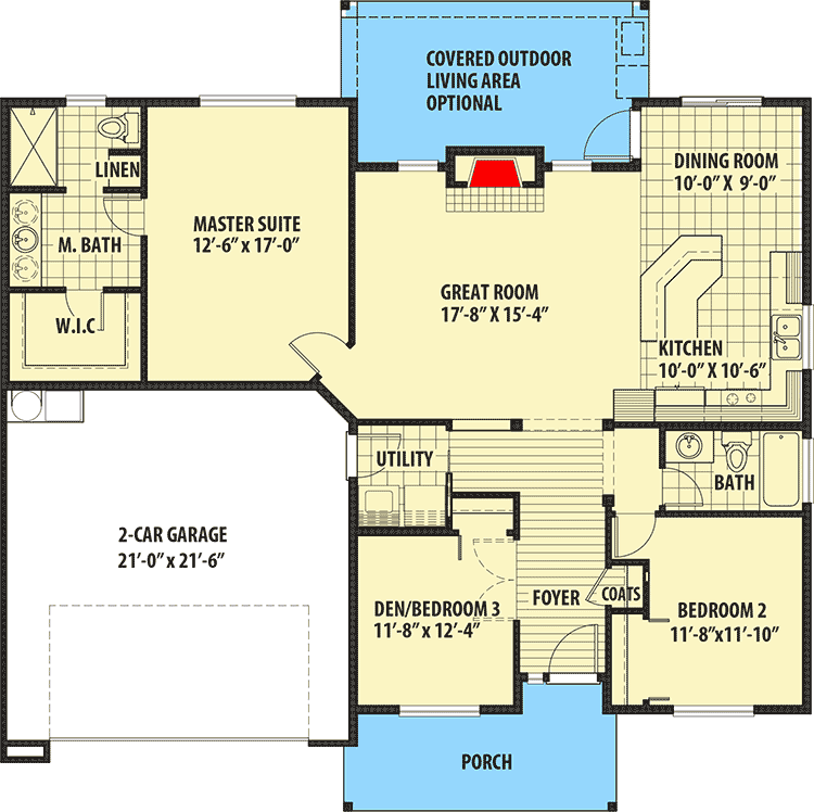 Plan 737010LVL: One Story Contemporary House Plan