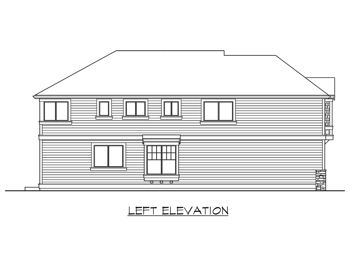 Two-Story Traditional Home for a Narrow Lot - 23732JD | Architectural ...