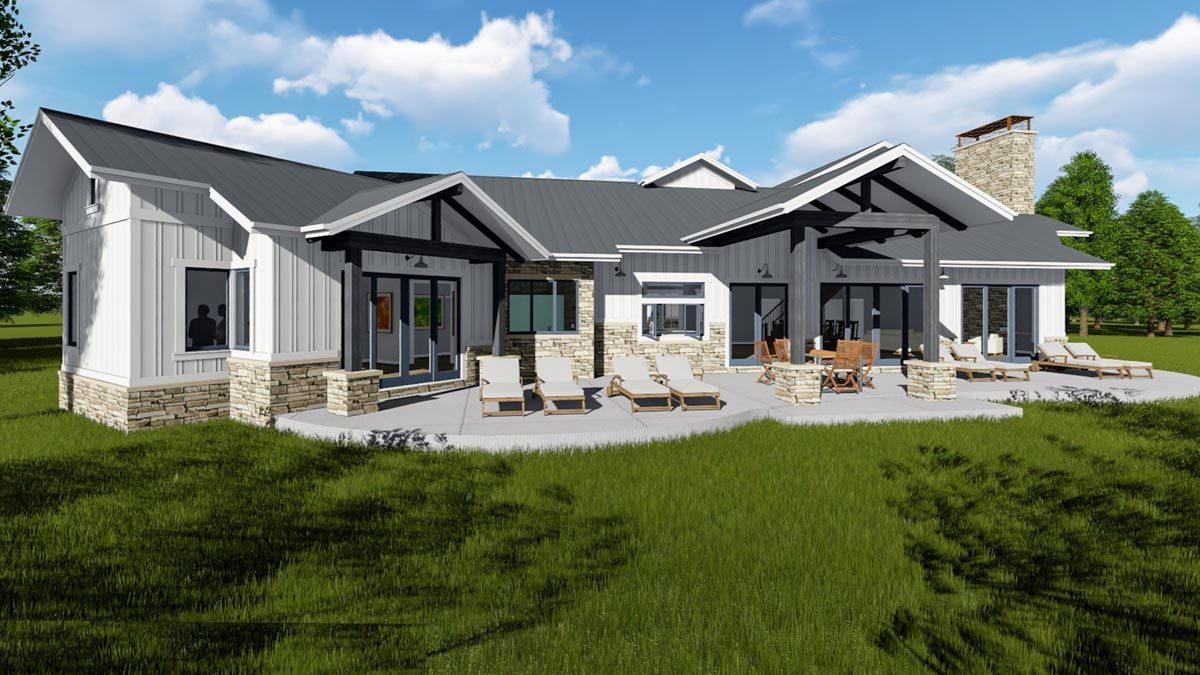 Spacious Modern Farmhouse House Plan - 64463SC | Architectural Designs ...