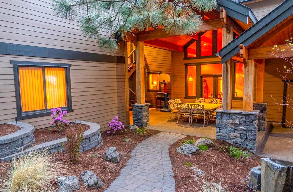Lodge-Style House Plan with Attached Guest House - 85264MS ...