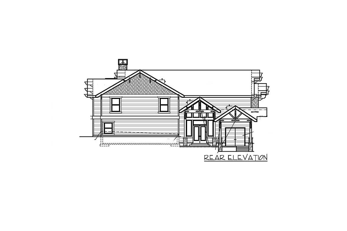 Lodge-Style House Plan with Attached Guest House - 85264MS ...