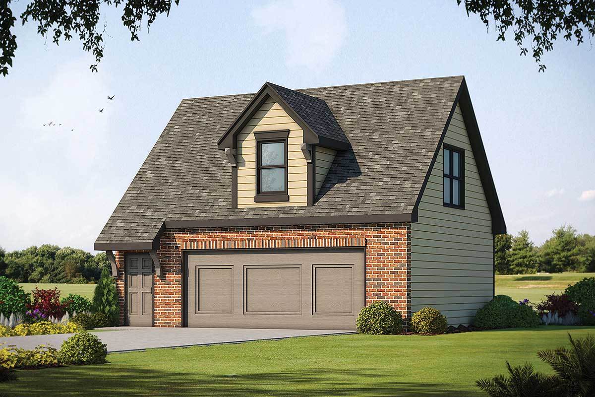 Detached Garage with Open Living Area Above - 42550DB | Architectural ...