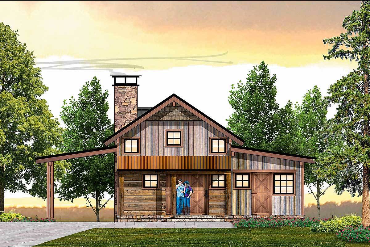 One-story Rustic Getaway - 18868CK | Architectural Designs - House Plans