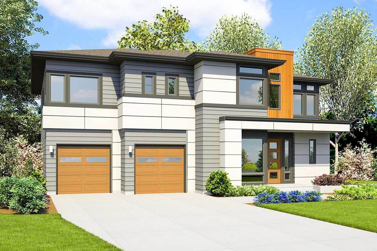 5-Bed Modern House Plan with Bonus Room and Second-Level Master ...