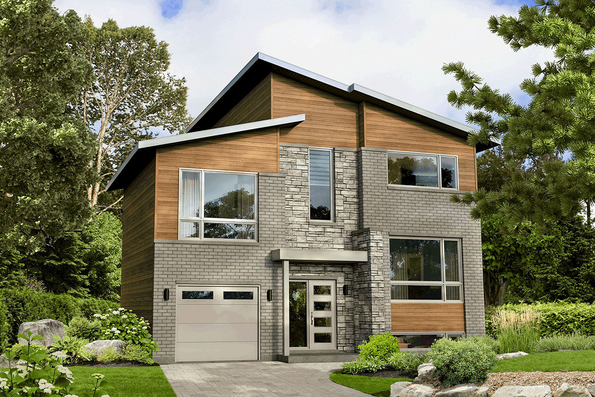 Plan 80946PM: Modern Multi-Story House Plan with Bonus Room