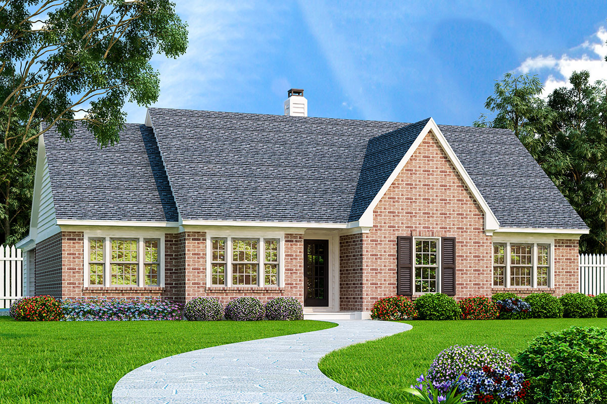 Charming One-Story Traditional Home Plan - 55207BR | Architectural ...