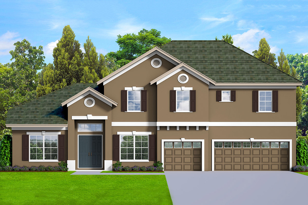 Delightful Two-Story Traditional House Plan with Second-Level Master ...
