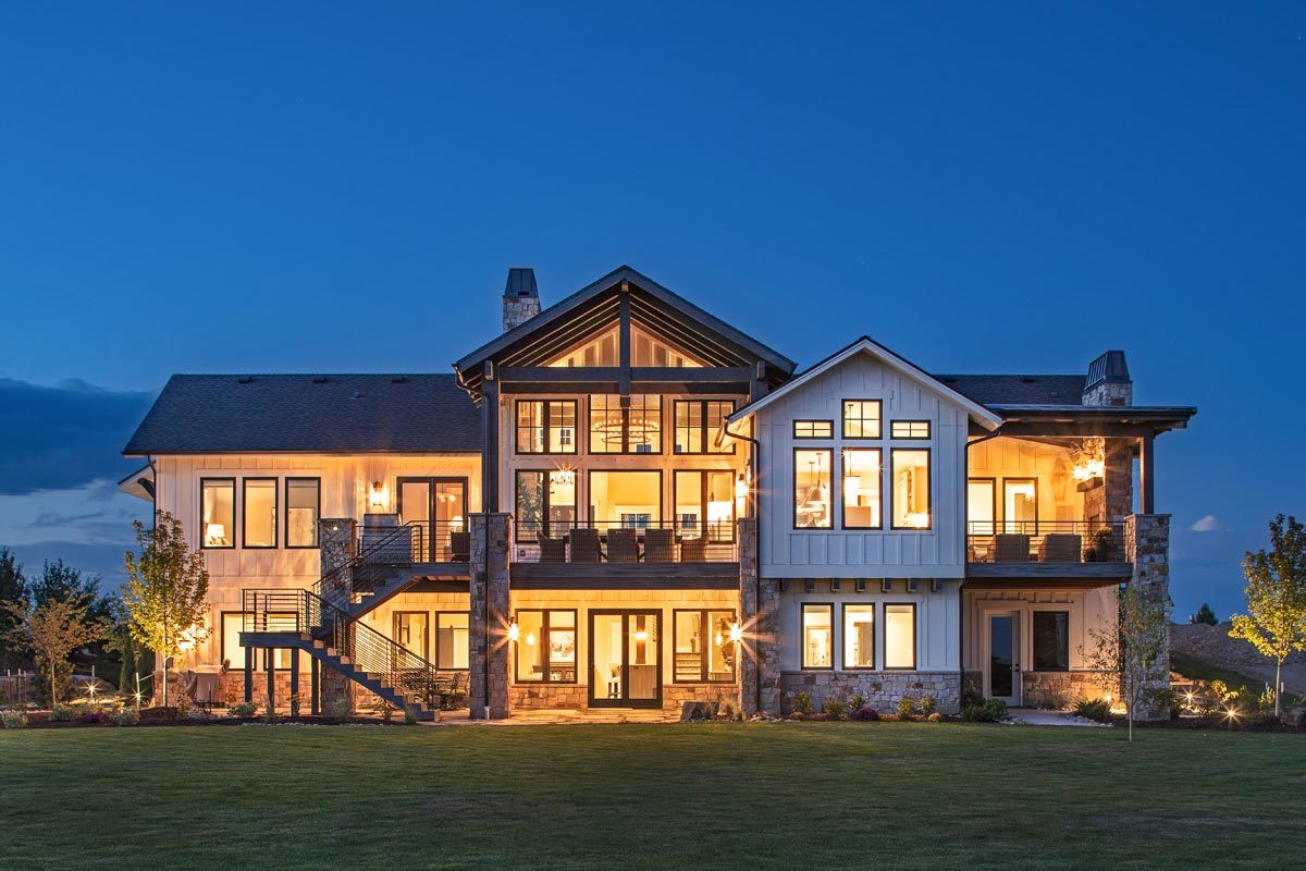 New American House Plan with Amazing Views to the Rear - 95058RW ...