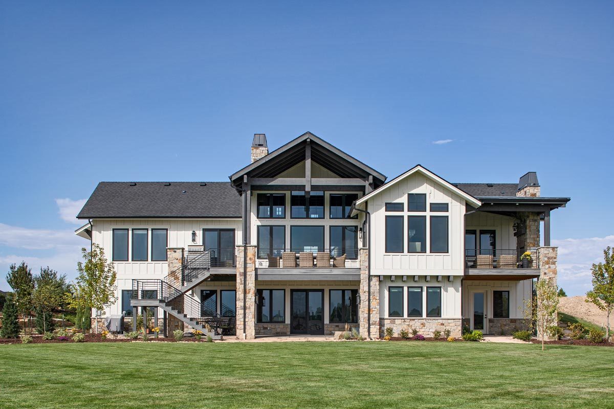 New American House Plan with Amazing Views to the Rear - 95058RW ...