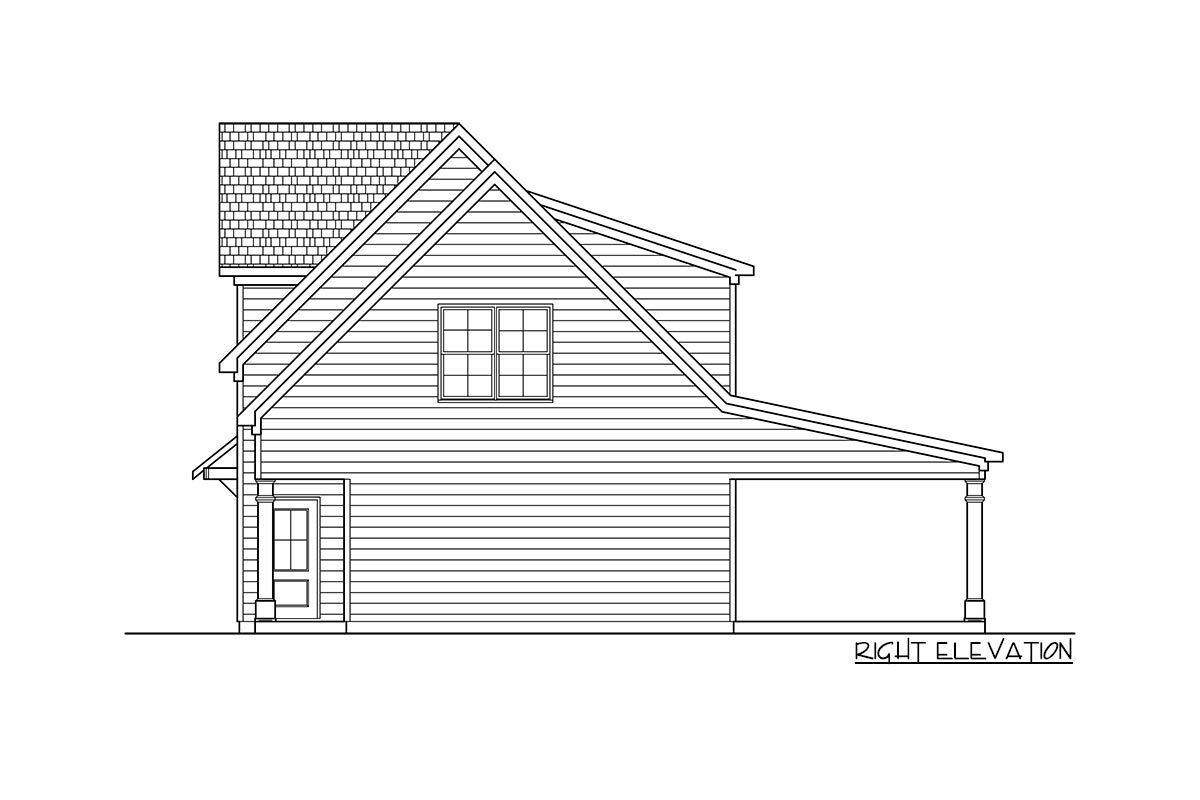3 Bay Carriage House Plan with Attractive Gable - Architectural Designs ...