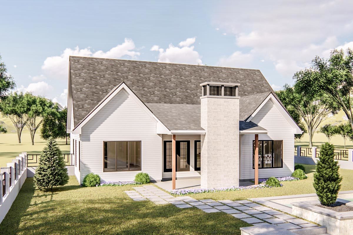 Modern Farmhouse Plan Offering Convenient Living - 62762DJ ...
