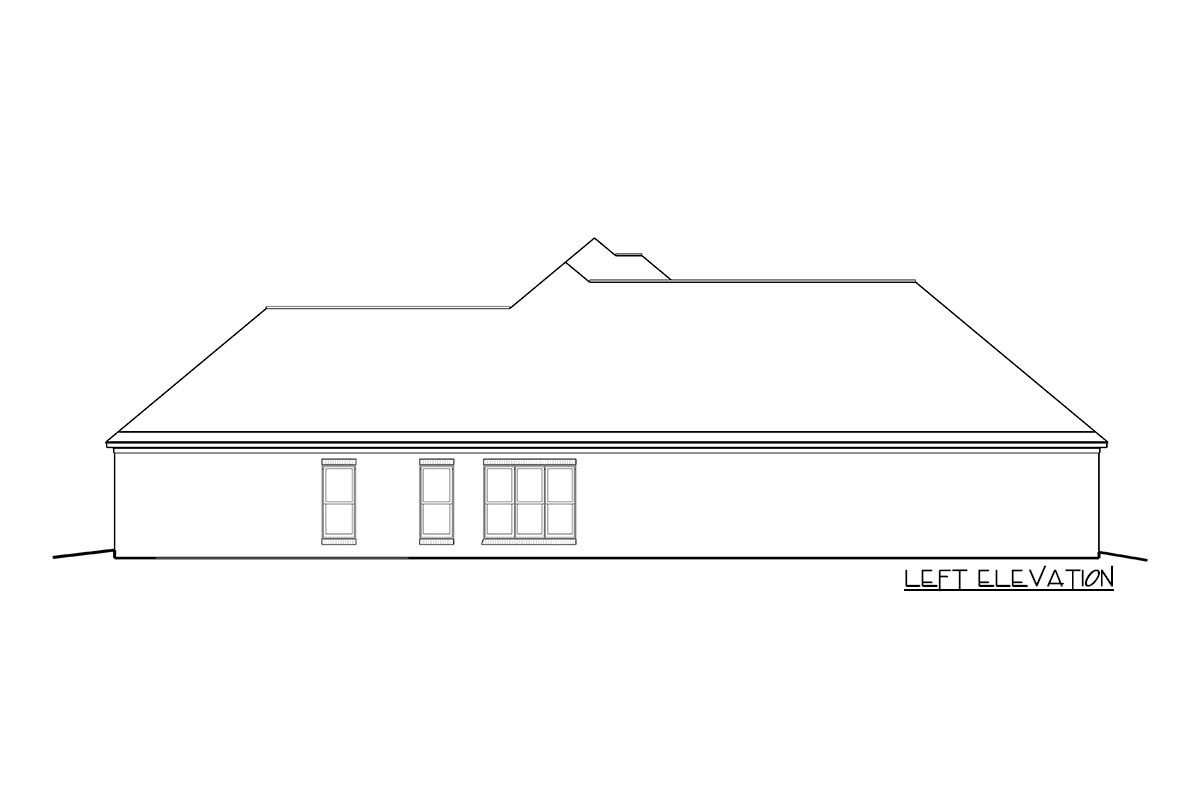 One-Level French Country House Plan with Split Bedrooms - 510083WDY ...