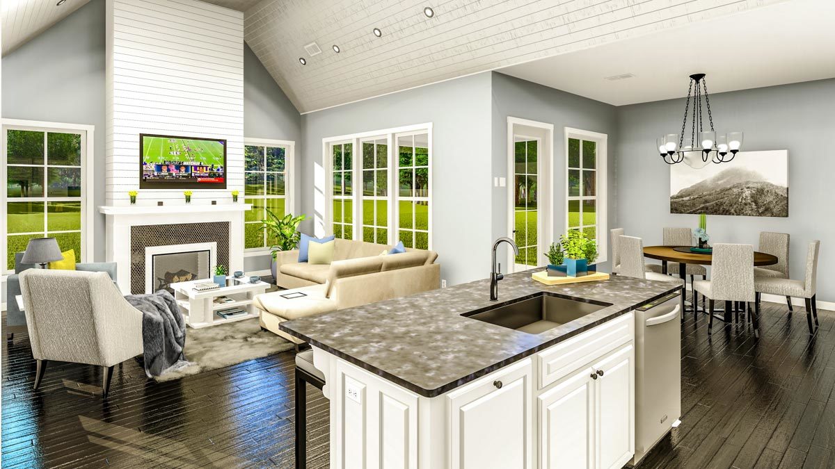Gorgeous One-Level House Plan with Open-Concept Living - 62153V ...