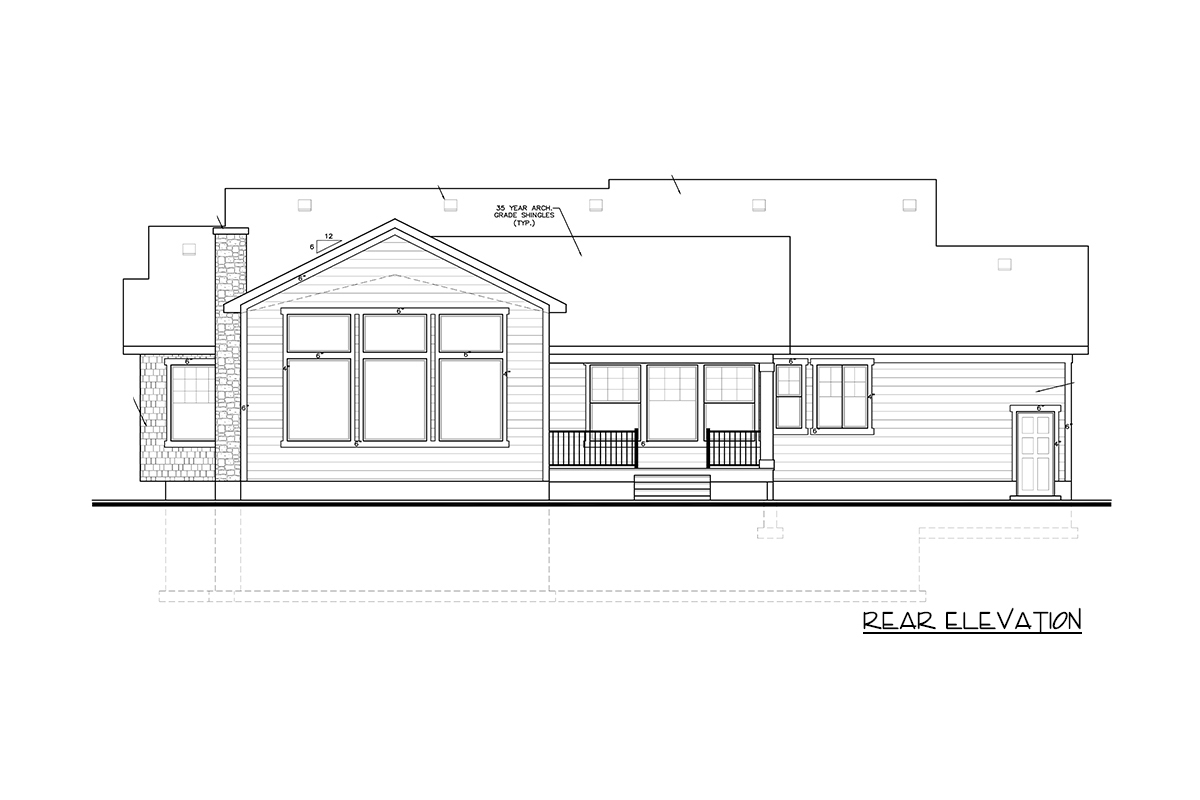 One-level New American Ranch House Plan with Optional Lower Level ...