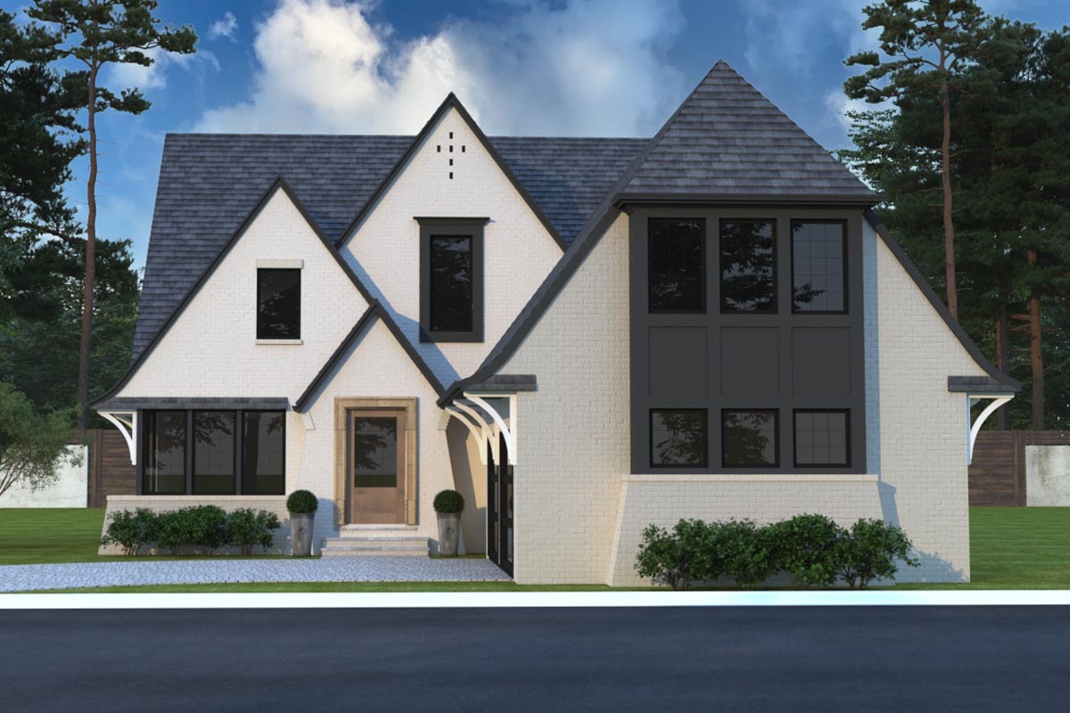 Exclusive Two-Story House Plan with Main-level Master - 93130EL ...