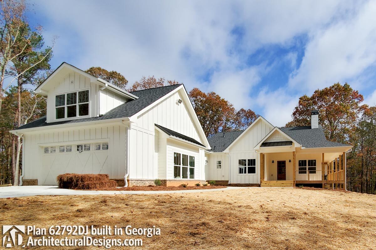 One-level Country Lake House Plan with Massive Wrap-around Deck ...