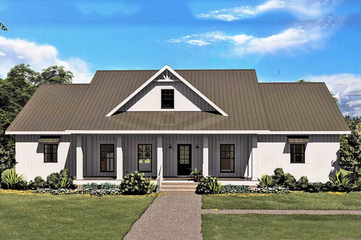 Splendid One-level House Plan with Split Bedrooms - 25017DH ...