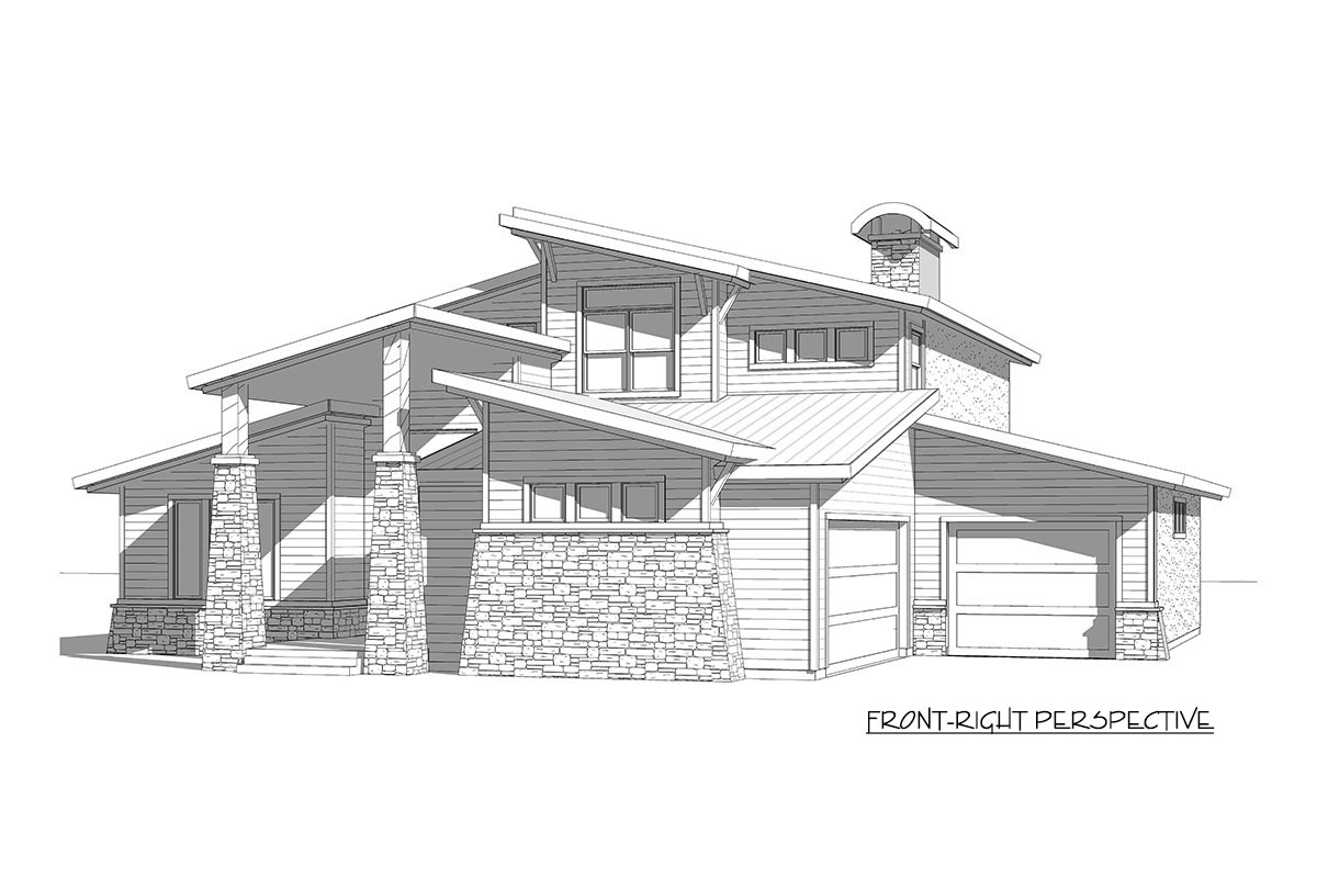 Exclusive Contemporary Home Plan with Covered Patio - 910014WHD ...