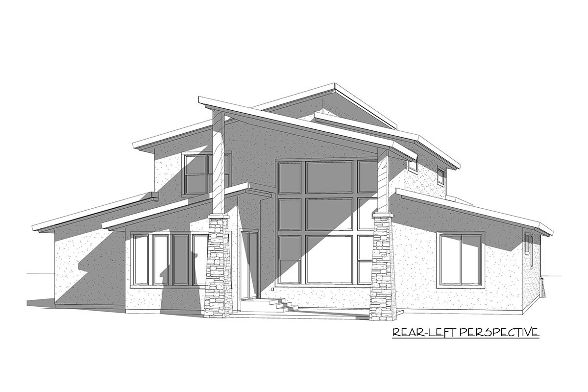 Exclusive Contemporary Home Plan with Covered Patio - 910014WHD ...