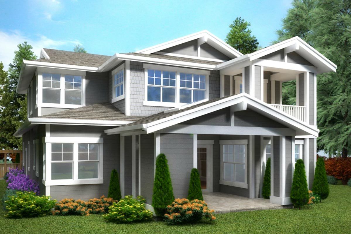 Craftsman House Plan with Multi-generational Apartment in Lower Level ...