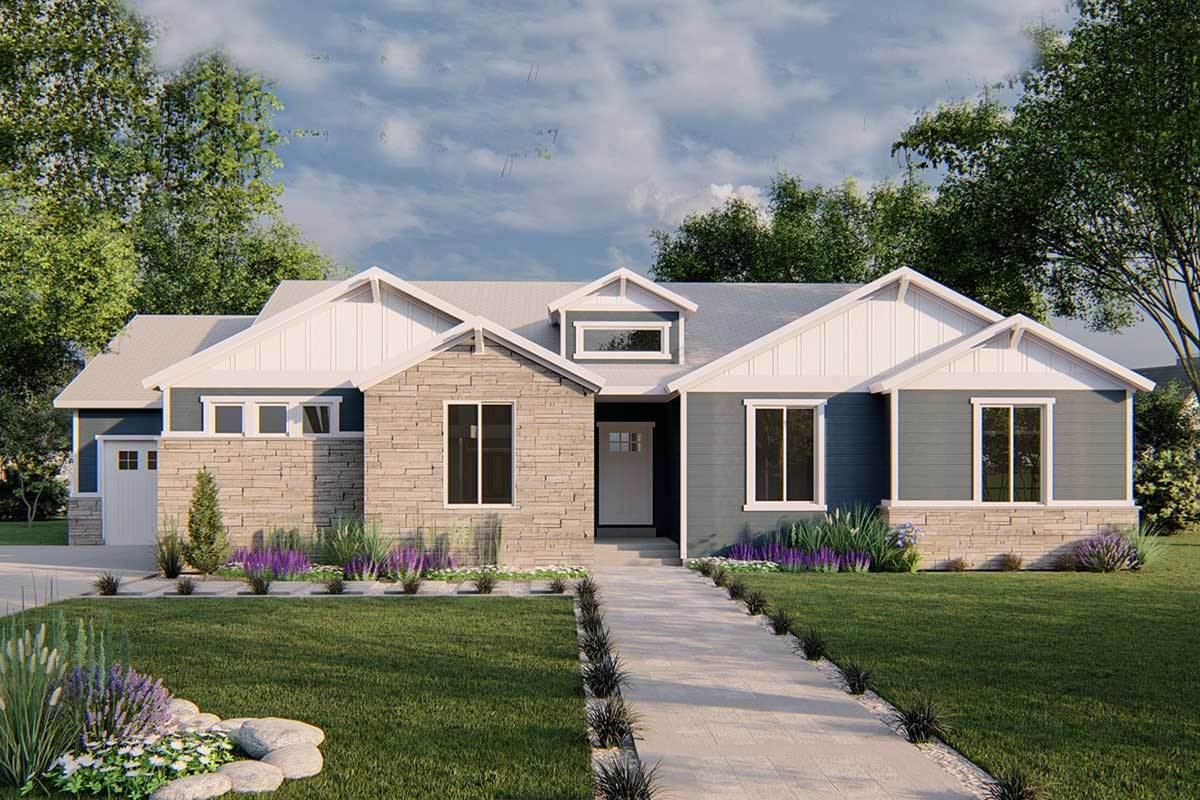 Exclusive Ranch Home Plan with Optional Lower Level - 910038WHD ...